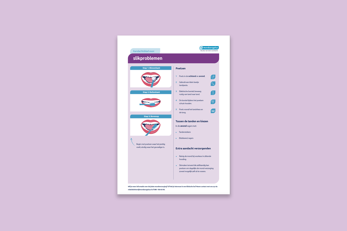 Aandachtsblad voor slikproblemen - MondzorgPlus